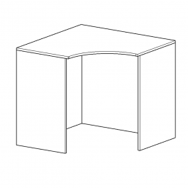 Curved Corner Office Desk in your size and colour