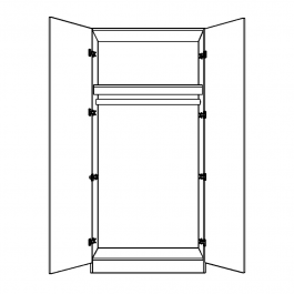 Double Wardrobe with Full Height Long Hanging Interior with a solid ...