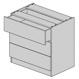 3 Drawer Chest of Drawers DIY self fit in your size and colour