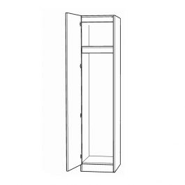 Single Wardrobe with Single Hanging Space and Shelf Above